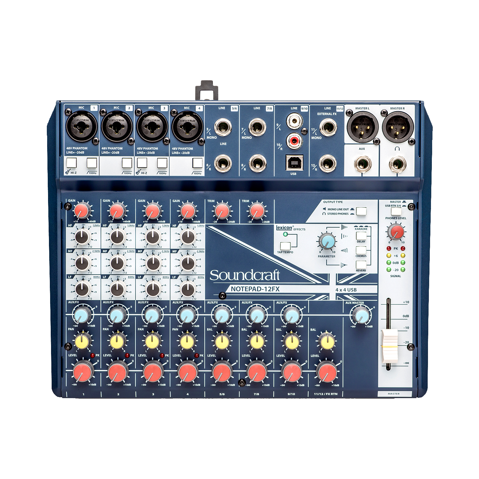 Notepad-12FX | Small-format analog mixing console with USB I/O and ...