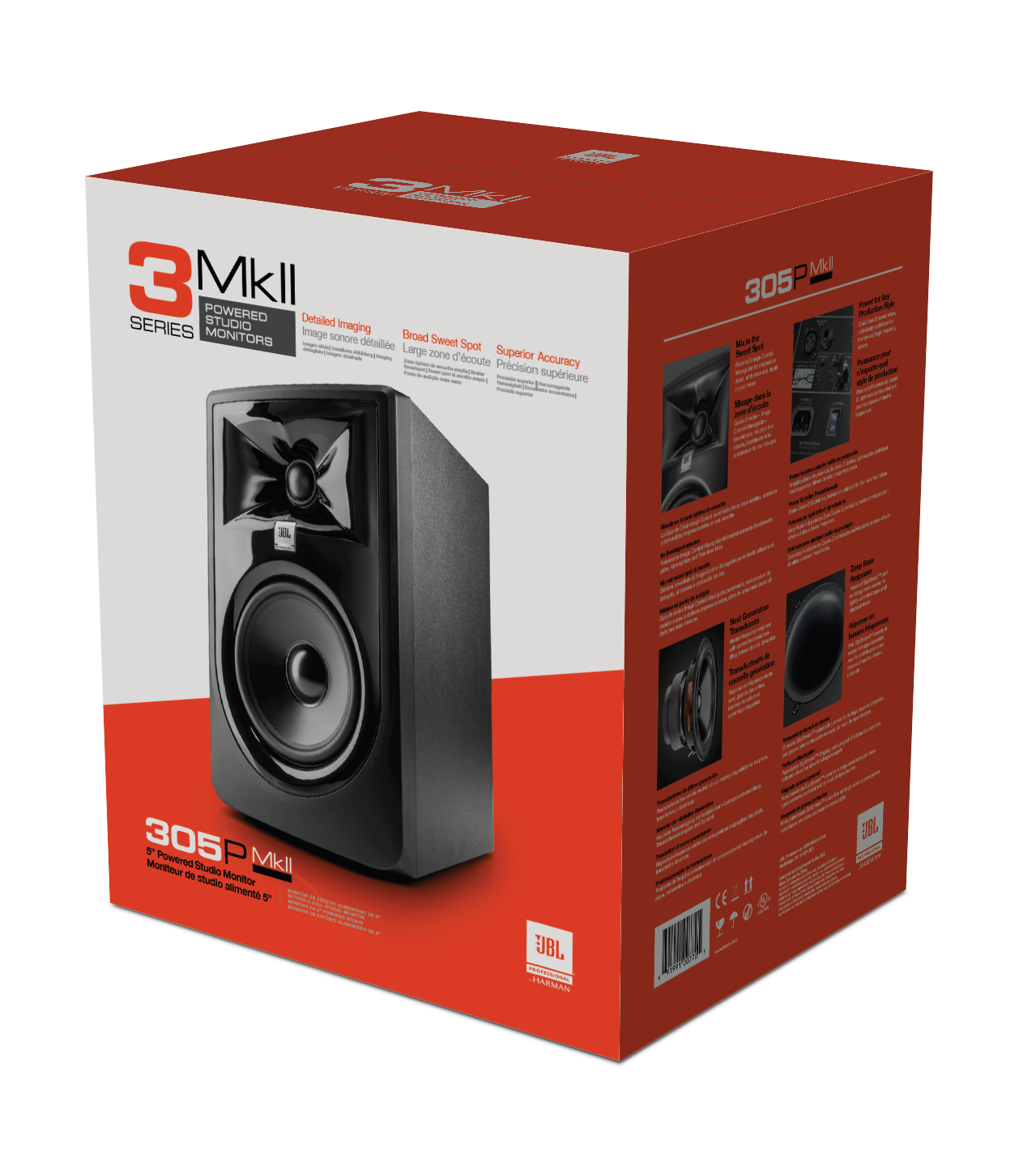 JBL 305P MkII Powered 5 10 16 Cm Two Way Studio Monitor jbl-305p-mkii-powered-5-10-16-cm-two-way-studio-monitor